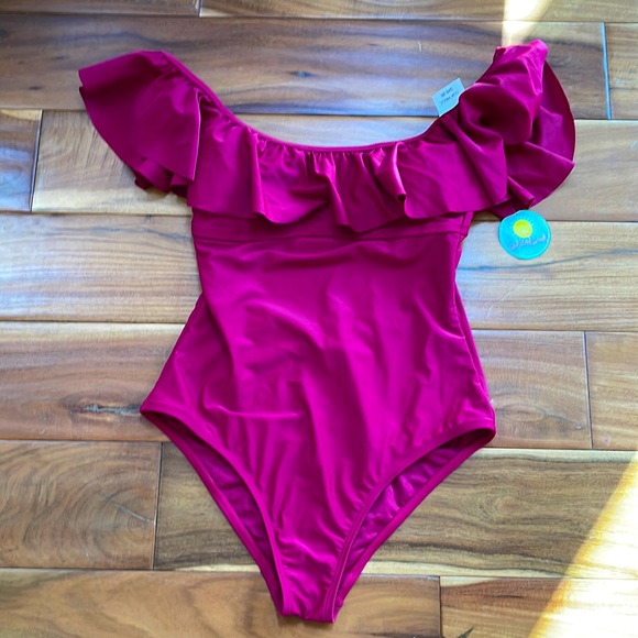 Island Soul | Swim | Raspberry One Piece Open Back Bathing Suit | Poshmark